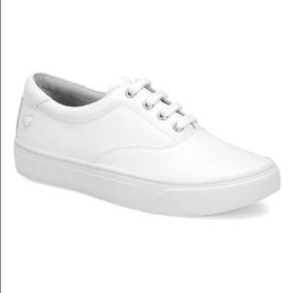 Nurse Mates Align Fleet White Leather Sneakers - Gem